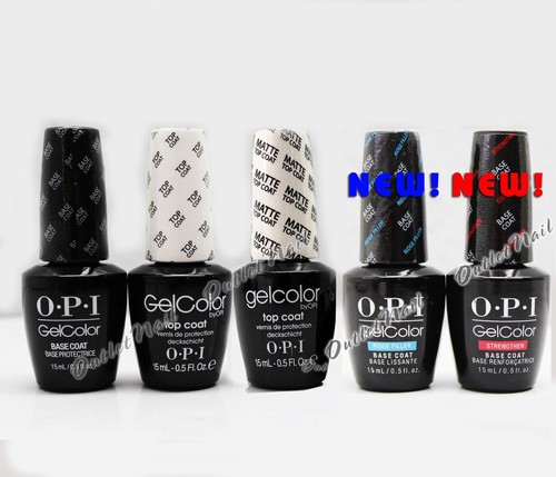 OPI GelColor Kit - GC010 BASE COAT GC030 TOP COAT 15ml 0.5oz Soak Off ...