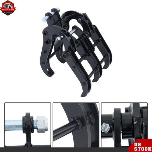 Universal Excavator Grapple Bucket - Wide Jaw Claw Attachment for Mini ...