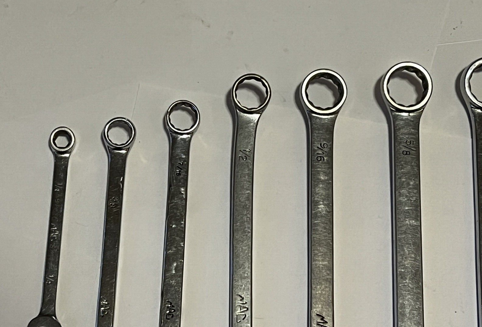 MAC Tools SAE Combination Open End Box Wrench Set 10 pc Chrome 1/4 - 7/ ...