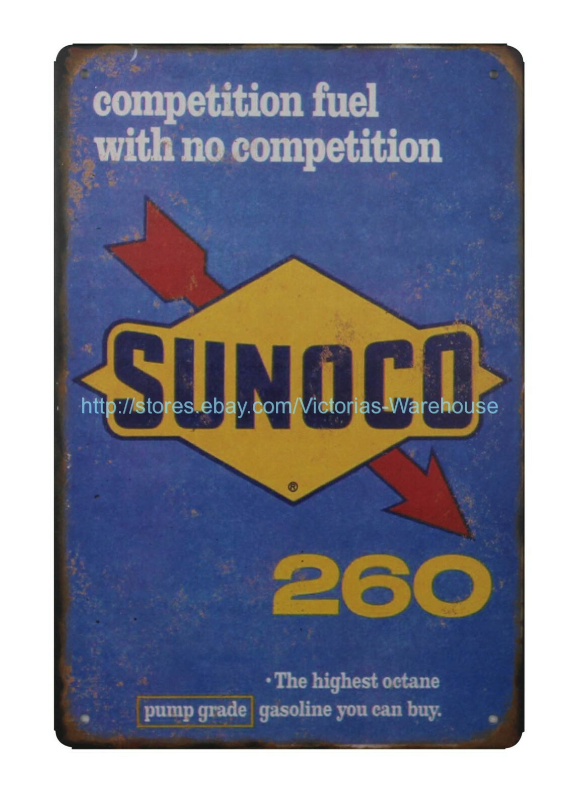 1966 Sunoco 260 Highest Octane Gasoline Racing Fuel metal tin sign art ...