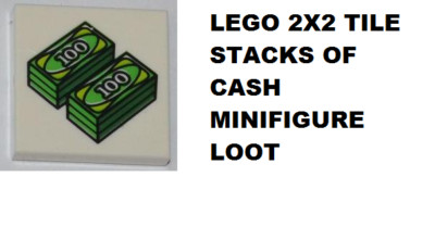 LEGO Stacks of Cash Sign 2x2 Tile Minifigure Game Piece Money Loot | eBay