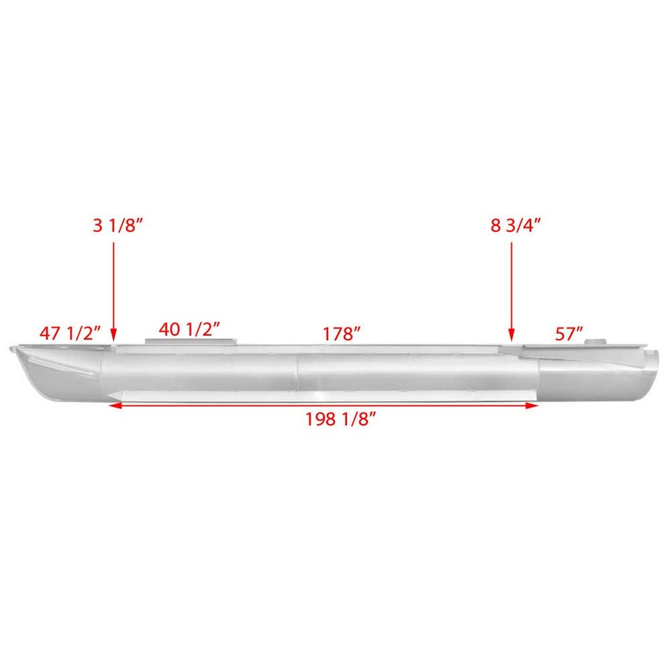 Pontoon Boat Transom Float Log Tube | 25 FT x 27 Inch w/ Strakes | eBay