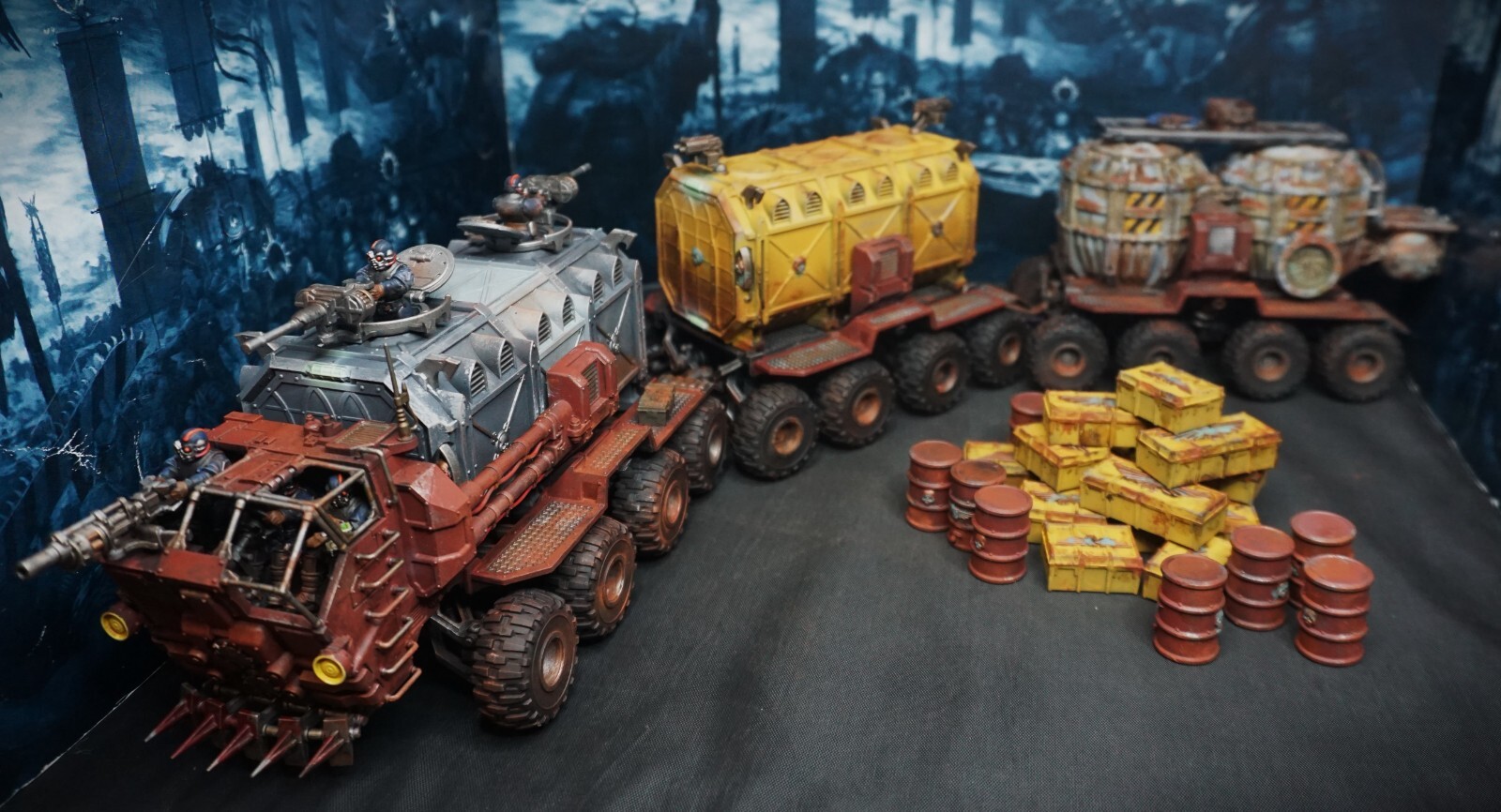 Cargo-8 Ridgehauler Trailer Promethium Tanks painted Necromunda ...