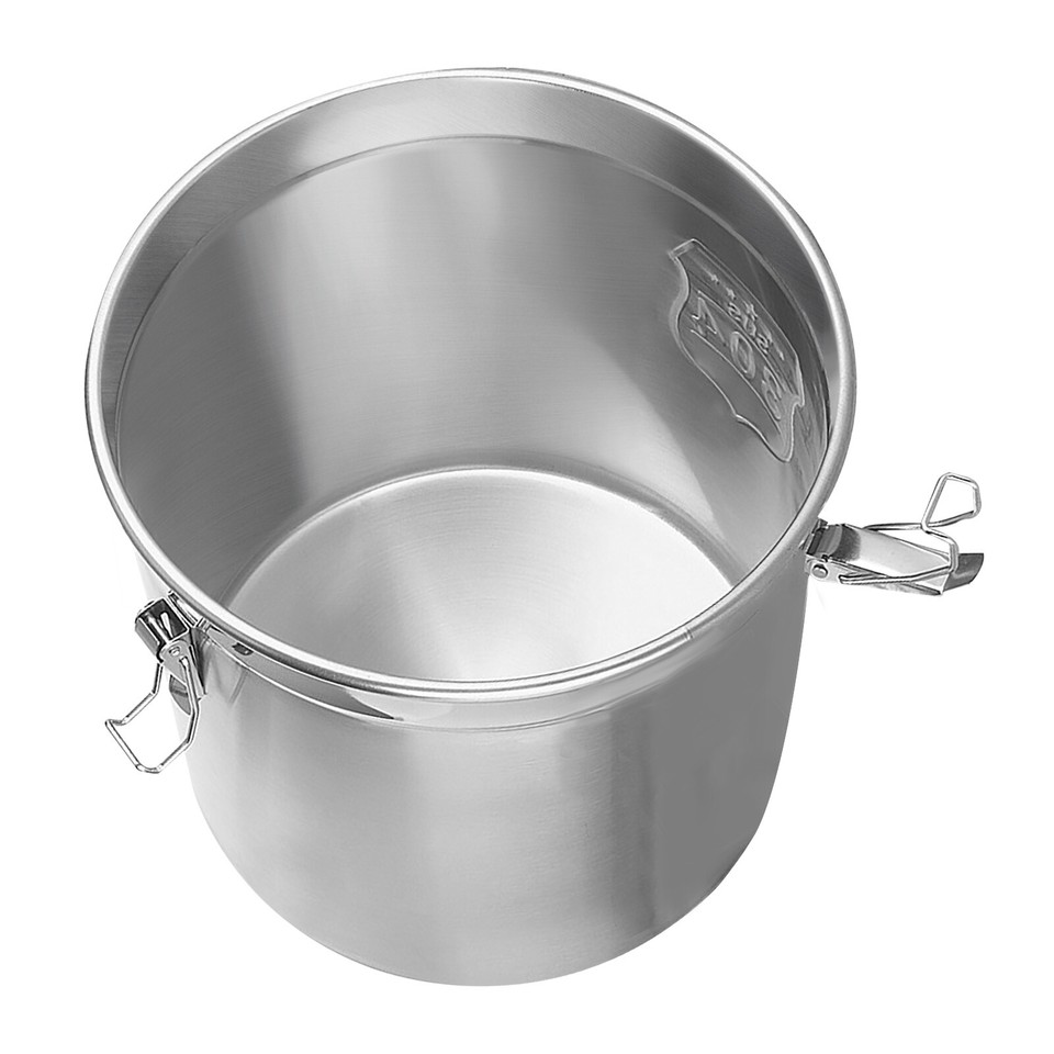 6L Airtight Rice Bucket 304 Stainless Steel Canister Food Storage ...