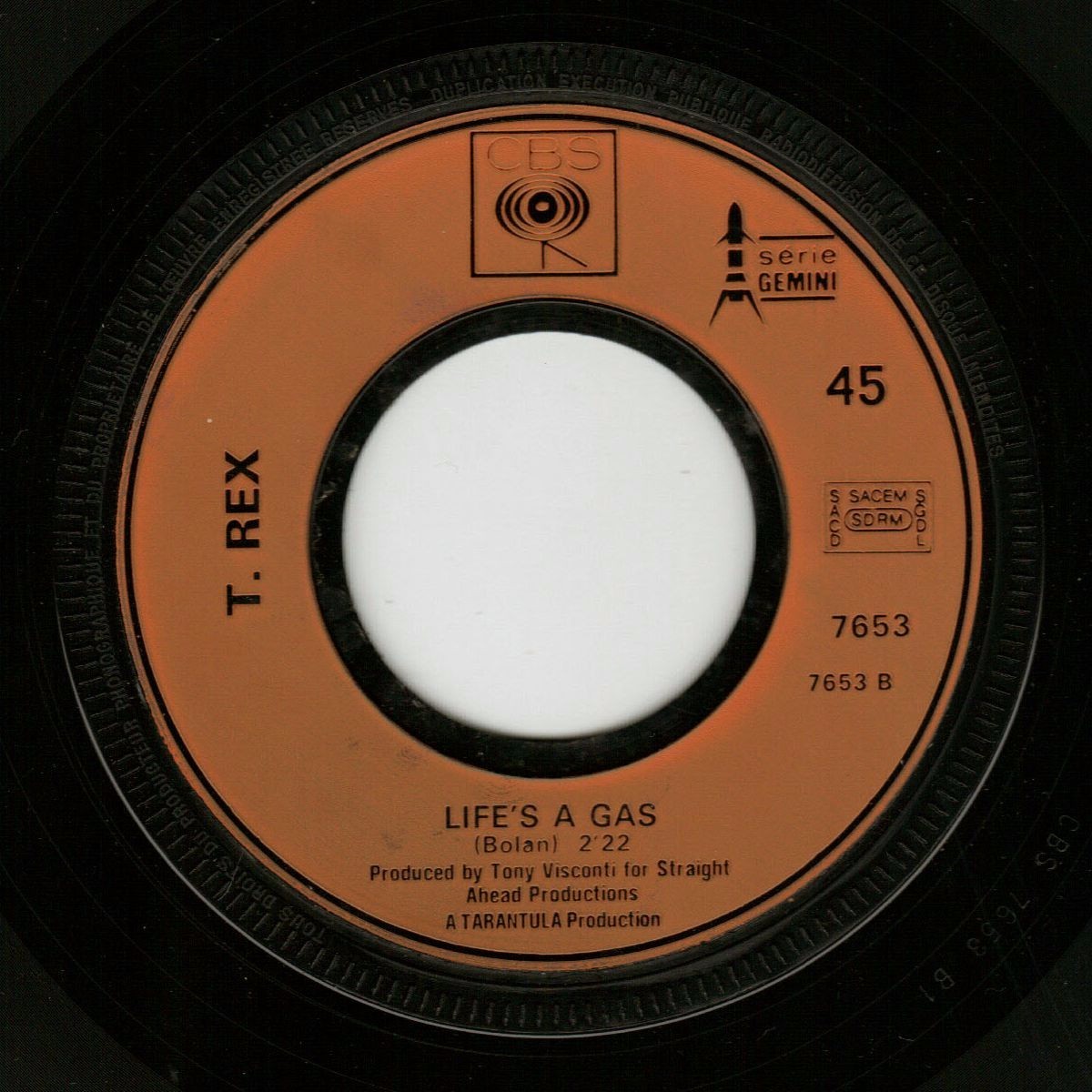 7" T. Rex – Jeepster / Life’s A Gas / CBS 7653 // French 1972 | eBay.de