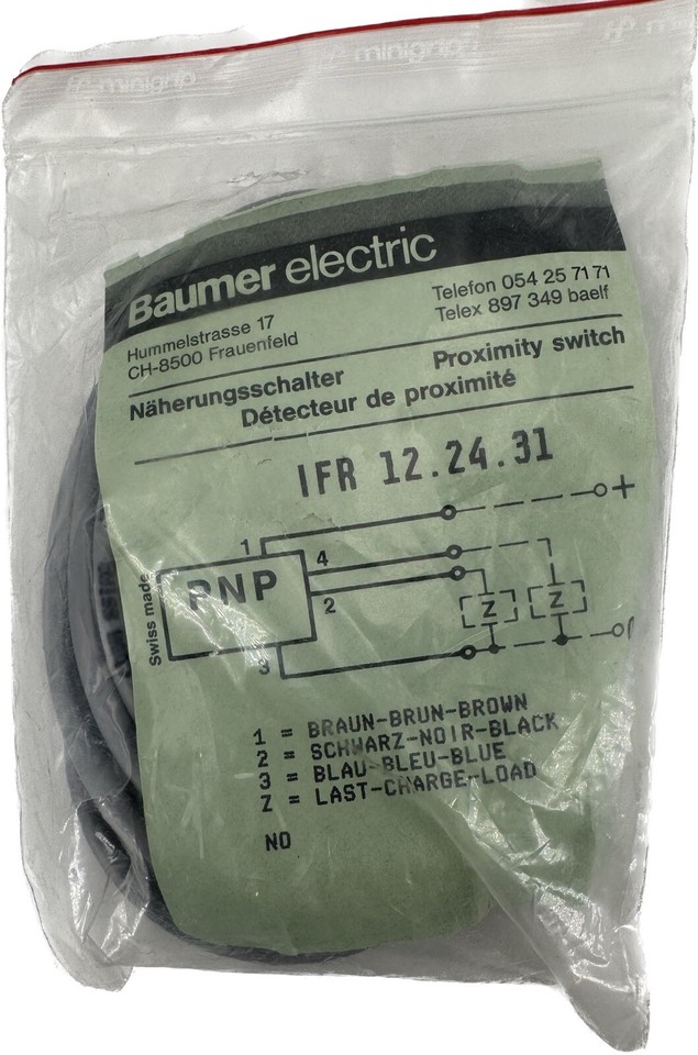 Proximity Reed Switch, Baumer Ifr 12.24.31 | eBay