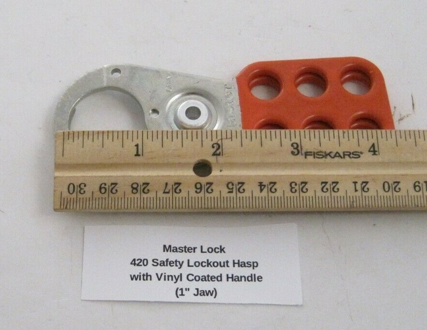New Master Lock 420 Safety Lockout Hasp with Vinyl Coated Handle (1 ...