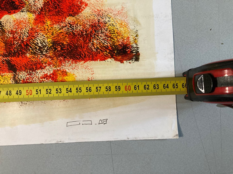 Beautiful Oil Painting Abstract Expressionist Paper Signed To Identify ...