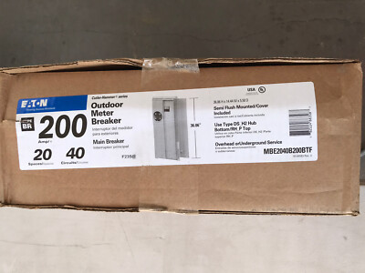 Eaton MBE2040B200BTF Meter Breaker Type BR 200A-120/240V | eBay