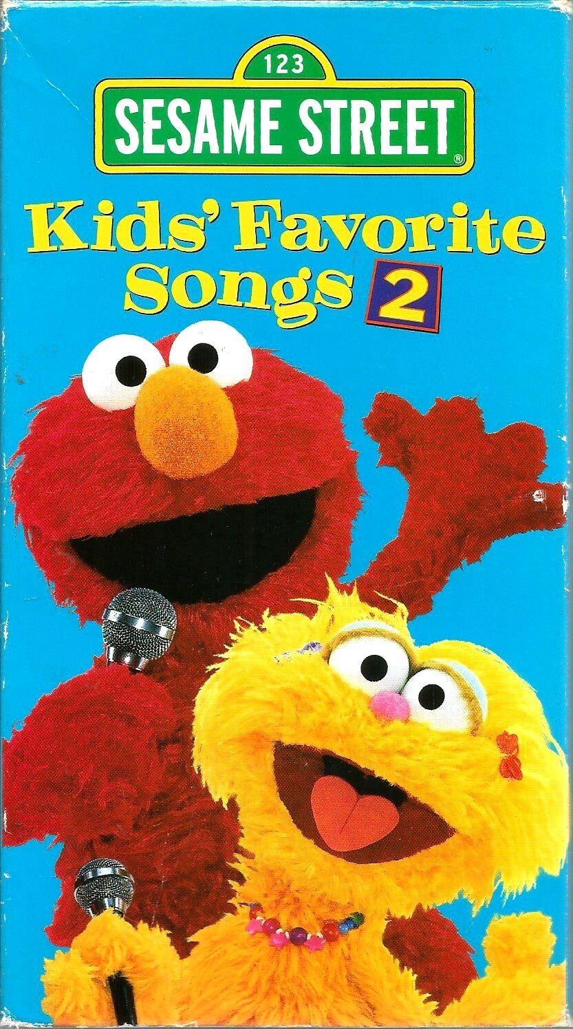 Sesame Street Kids' Favorite Songs 2 VHS 2001 Elmo Snuffy Baby Bear Zoe ...