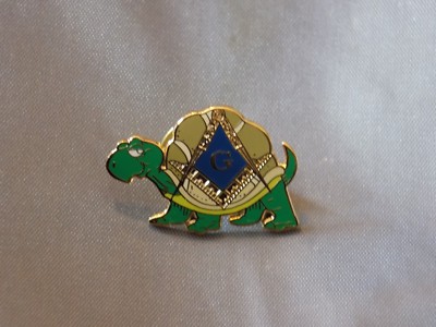 Master Mason Lapel Tac Green Turtle Square Compass Masonic Fraternity ...