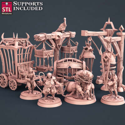Slave Merchant Set - STL Miniatures - Wargaming D&D DnD | eBay
