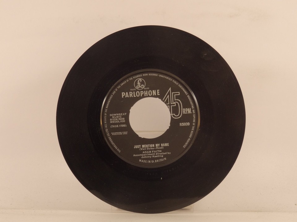 ADAM FAITH WALKIN TIME / JUST MENTION MY NAME (122) 2 Track 7" Single ...