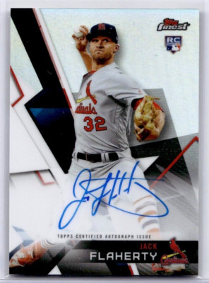 2018 Topps Finest Jack Flaherty RC Auto Refractor #FA-JF Rookie ...
