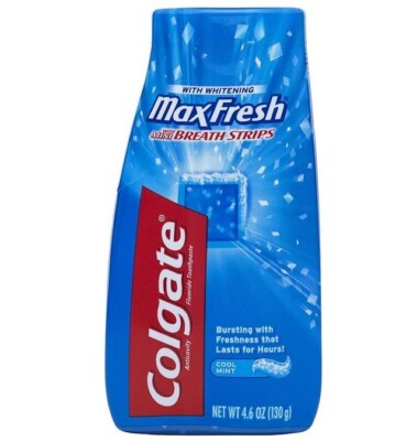 Colgate Max Fresh Liquid Toothpaste with Breath Strips, Cool Mint, 4.6 ...