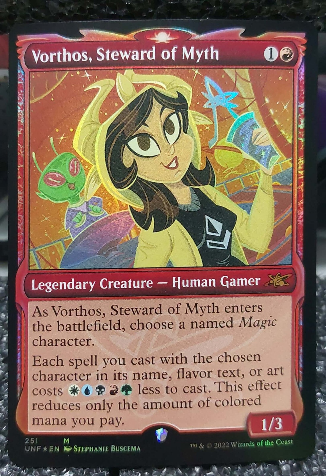 MTG Vorthos, Steward of Myth Foil 251 Cosmos Showcase Unfinity MTG Card ...