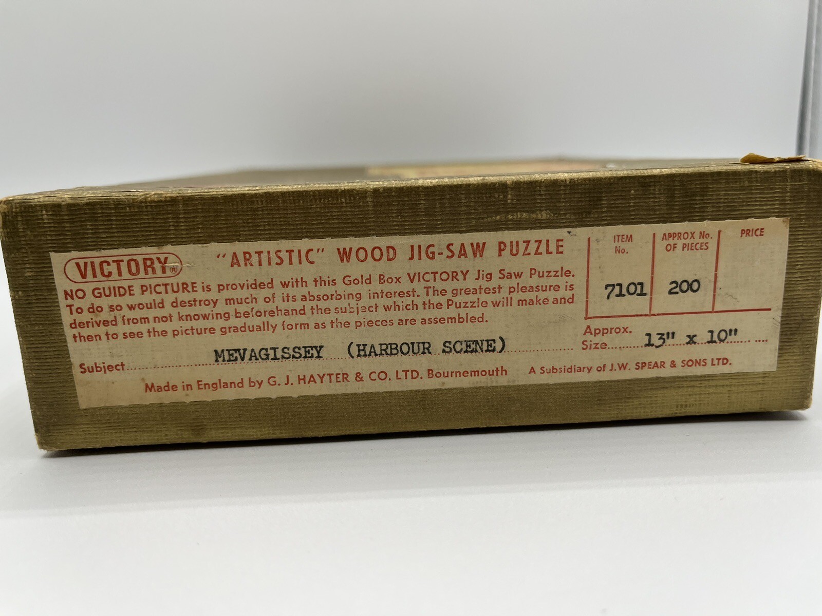 Antique Victory Jigsaw Puzzle Artistic Wood England 200pc Harbour Scene ...