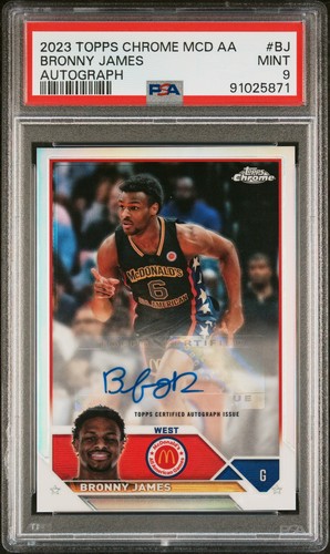 Bronny James 2023 Topps Chrome McDonalds Autographs #CA-BJ Rookie RC ...