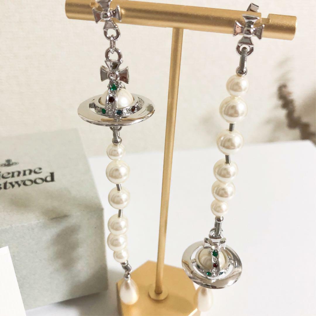Vivienne Westwood Broken Pearl Earrings Shiver &Gold Long Pearl Ver ...