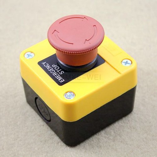 AC 660V 10A Red Sign Weatherproof Emergency stop button actuator Switch ...