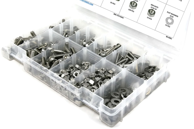 Stainless Steel Button Head Socket Cap Screw Assortment Kit with Nuts ...