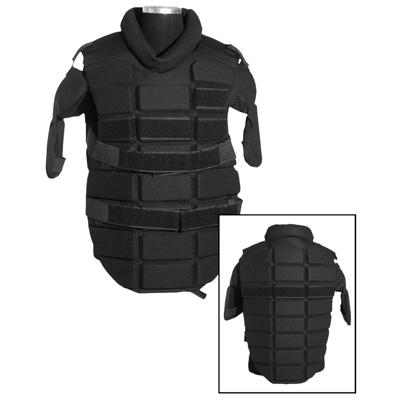 TACTICAL ANTI-RIOT BODY CHEST PROTECTION JACKET POLICE SECURITY AIRSOFT ...