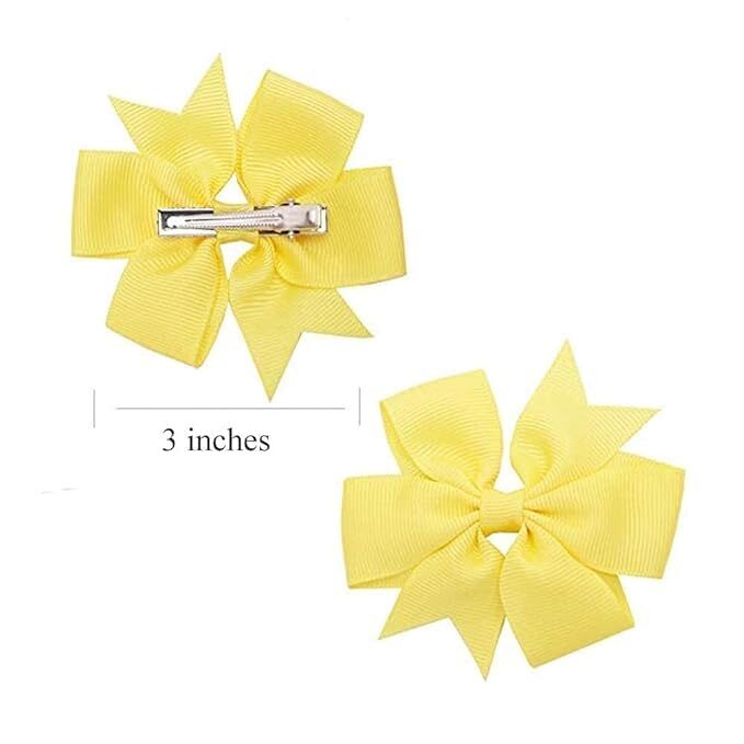 3 Inches Boutique Grosgrain Ribbon Pinwheel Hair Bows for Baby Girls ...