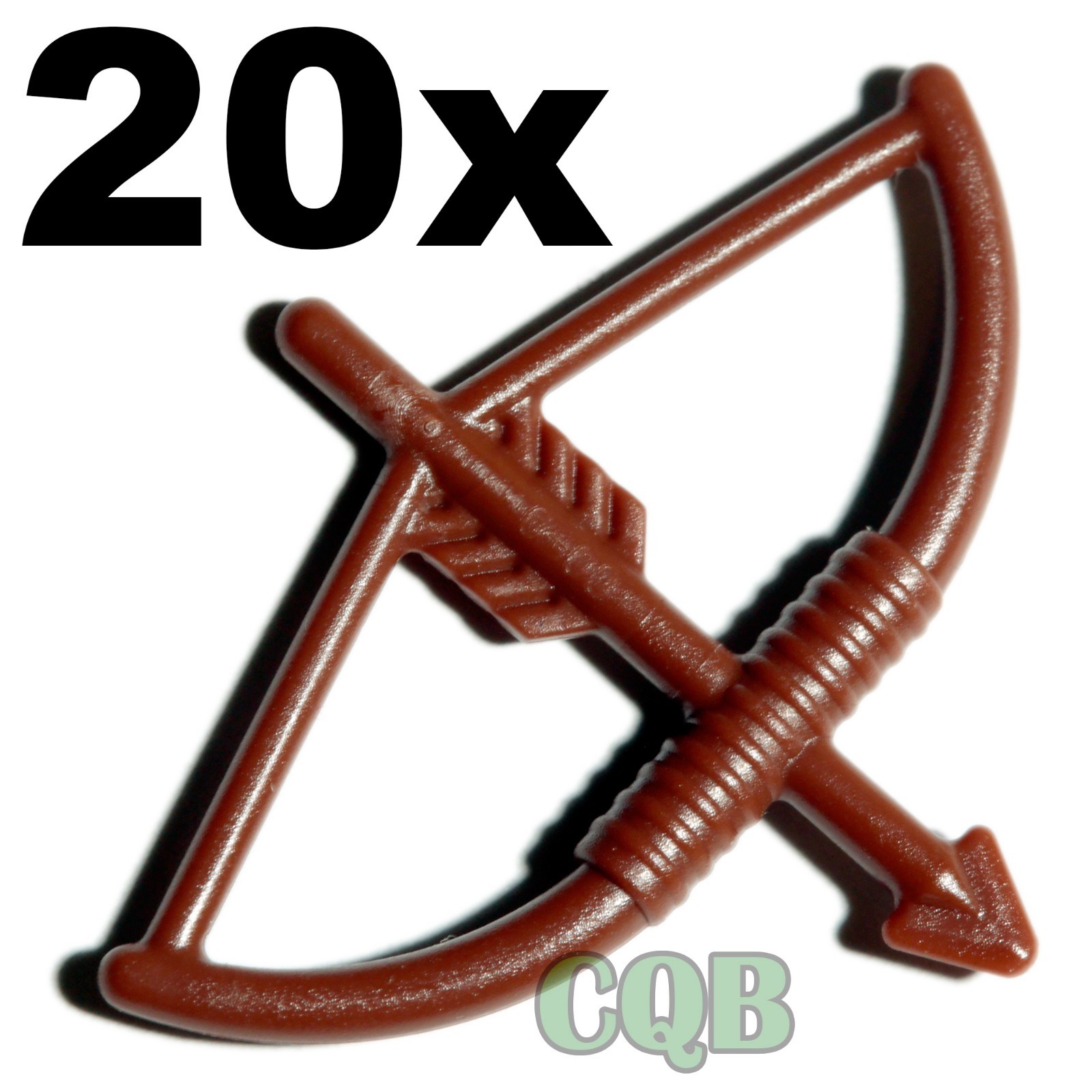 NEW LEGO - Weapon - Bow + Arrow Reddish Brown x 20 - Castle projectile ...