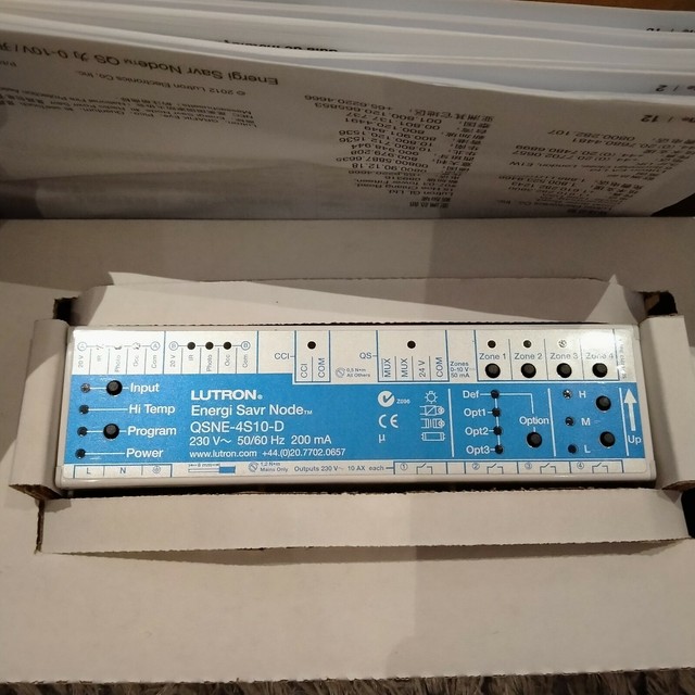 Lutron Energi Savr Node QSNE-4S10-D 230V 50/60Hz 200mA Controller ...