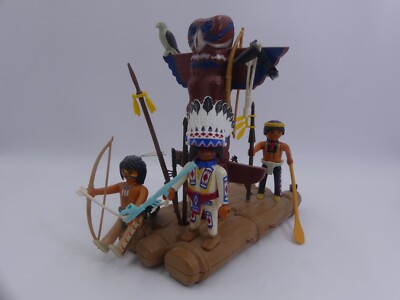 Playmobil Native Americans Boat with Raft indians custom diorama | eBay