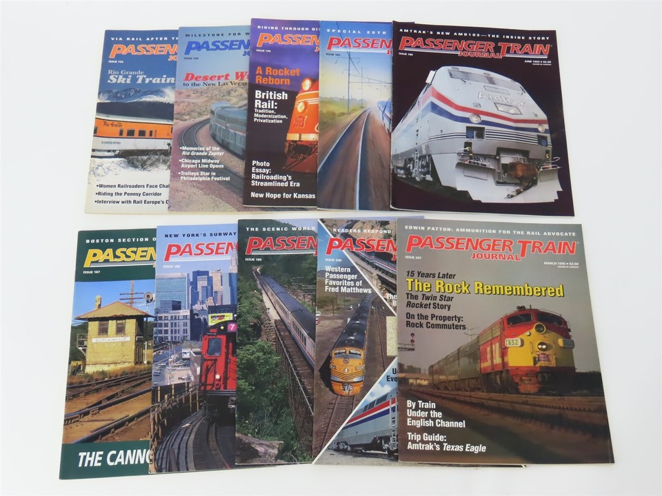 LOT of 162 Passenger Train Journal Magazines 1970's - 1990's | eBay