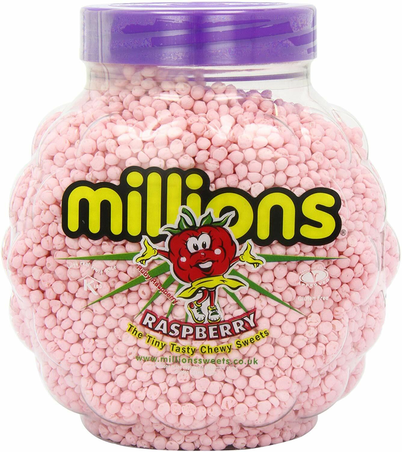 MILLIONS SWEETS STRAWBERRY BUBBLEGUM PINK BLUE CHEWS GLUTEN DAIRY FREE ...