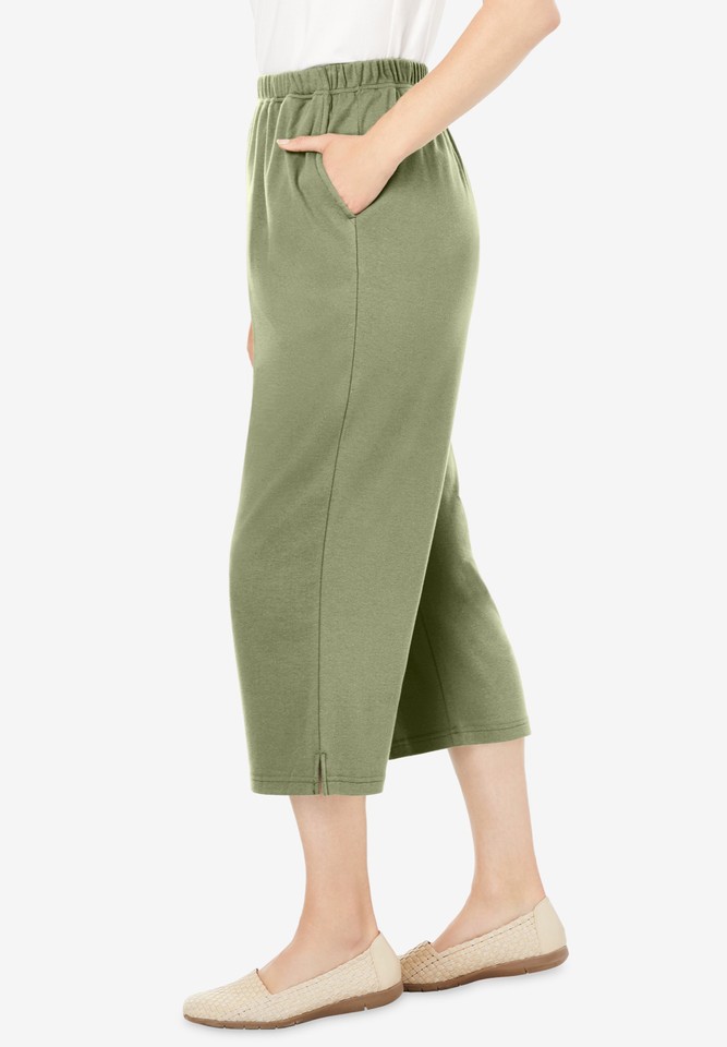 Woman Within Women's Plus Size 7-Day Knit Capri | eBay