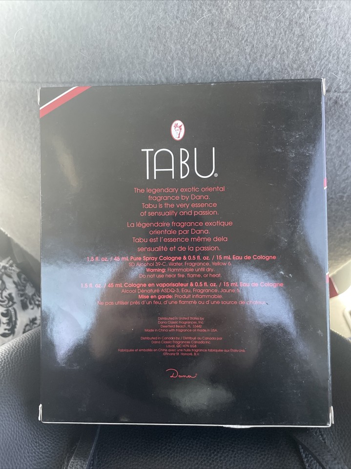 Tabu Gift Set New In Package. 1.5 fl oz Spray @ 0.5 fl. oz. | eBay