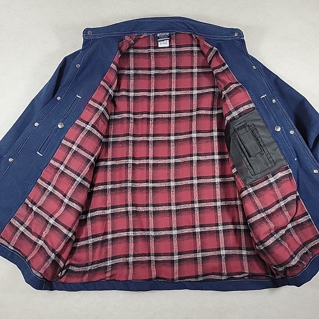 VTG Authentic NRA Denim Jacket Flannel Lined Sz 2XL XXL Concealed Carry ...