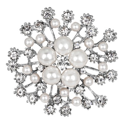 Anti-rust Brooch Lady Prom Brooch Elegant Snowflake Shaped Women's for ...