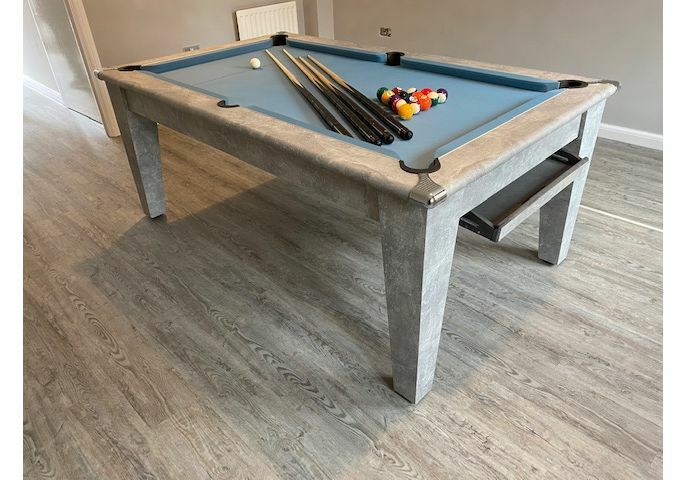 New 7ft Italian Grey Cheltenham Diner Slate Pool Dining Table ...