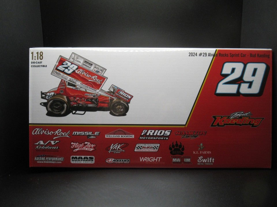 2024 BUD KAEDING MISSILE MOTORSPORTS ALVISO ROCK 1:18 ACME SPRINT CAR ...