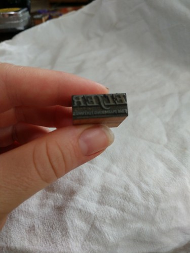 ELJER logo vintage printing press plate wood brass newspaper | eBay