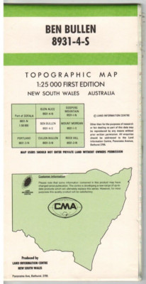 Ben Bullen , NSW, Topographic Map, 8931-4-S, 1:25 000, 1st Edition ...