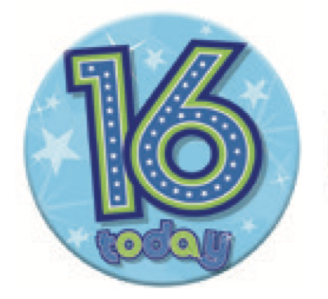 16th BIRTHDAY BADGE AGE 16 BOY BIRTHDAY BADGE PARTY GIFT | eBay