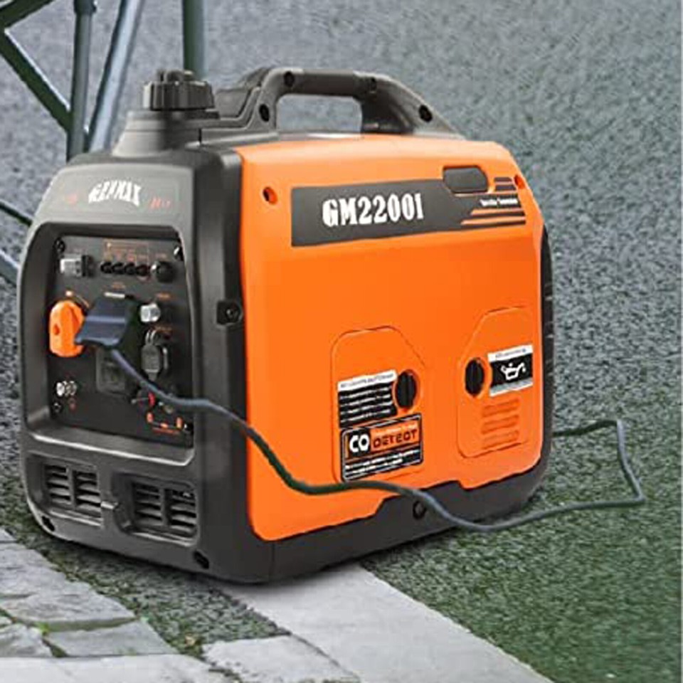 2200W Portable Inverter Generator Ultra-Quiet Gas Engine 4-stroke OHV ...