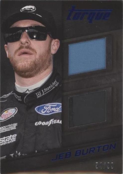 2016 Panini Torque - Dual Materials Jeb Burton #DM-JB Blue /99 (MEM ...