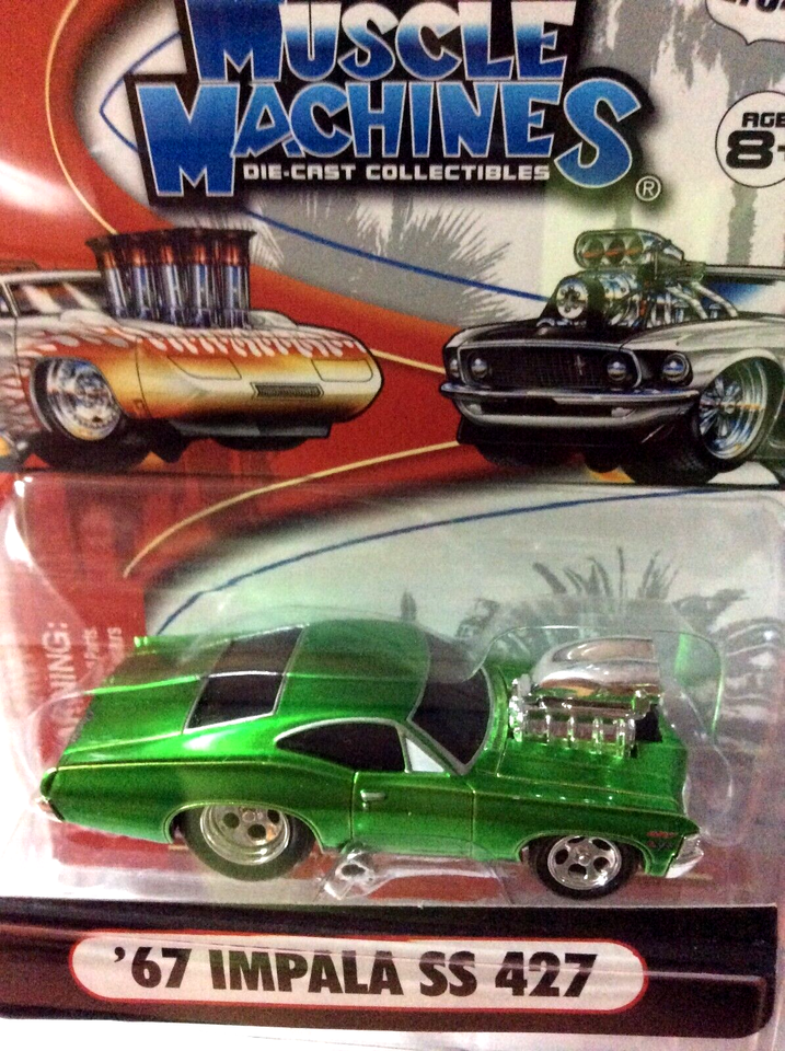 The Original Muscle Machines 1967 Chevy Impala SS 427 Blue 1:64 67 ...