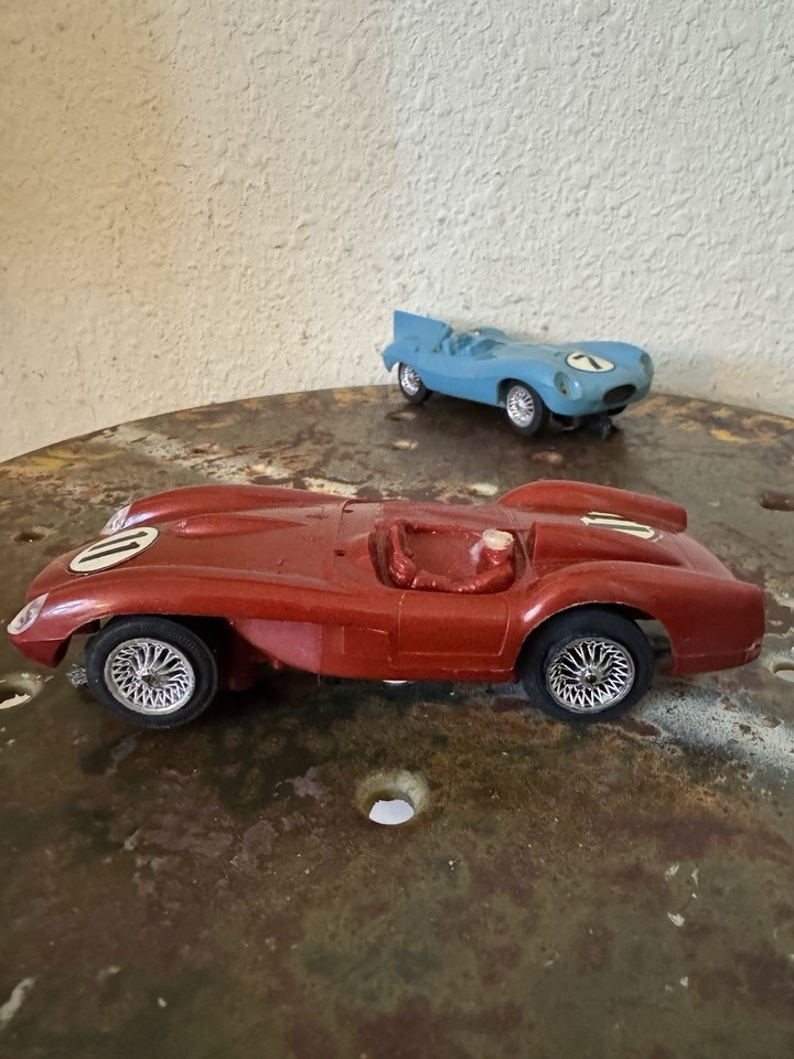 Vintage 60s SLOT CAR PARTS Lot Revell 1/32 Model Kits Ferrari Jaguar ...