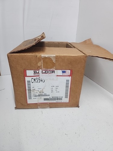 Baldor CM3545 AC Motor 3 Phase 56C TEFC 1Hp 3450rpm 60Hz 230/460V **NOS ...