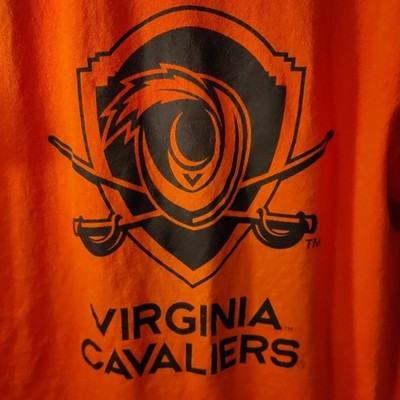 Men's Virginia Cavaliers 2020 Enhanced V-Sabre Mark Logo T-Shirt Orange ...
