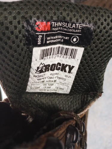 Rocky Core 800G Insulated Mens 10W Camo Gore-Tex Waterproof Boots ...