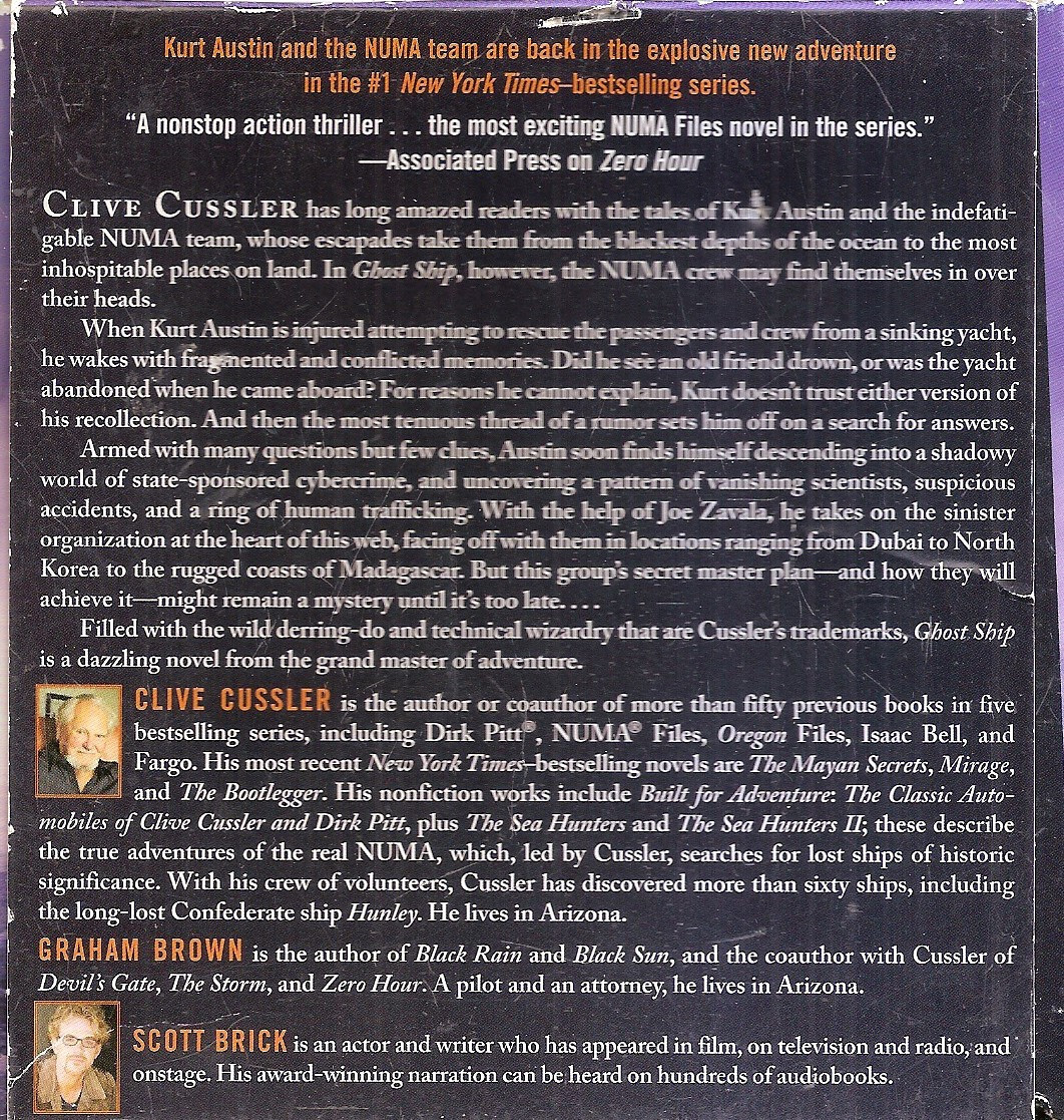 The NUMA Files Ser.: Ghost Ship by Graham Brown and Clive Cussler (2014 ...