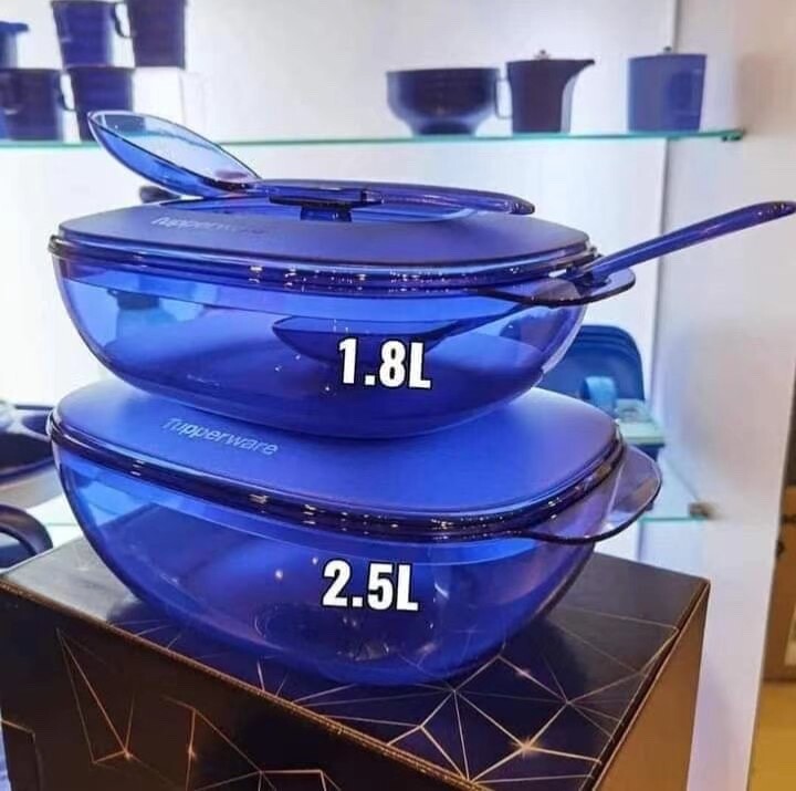 Royale Blue Crystalline Serverware - Tupperware Blue Color Transparent ...